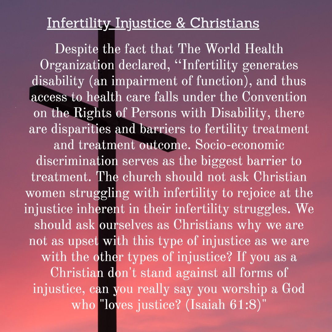 Infertility & Injustice – TheChristianInfertilityAdvocate